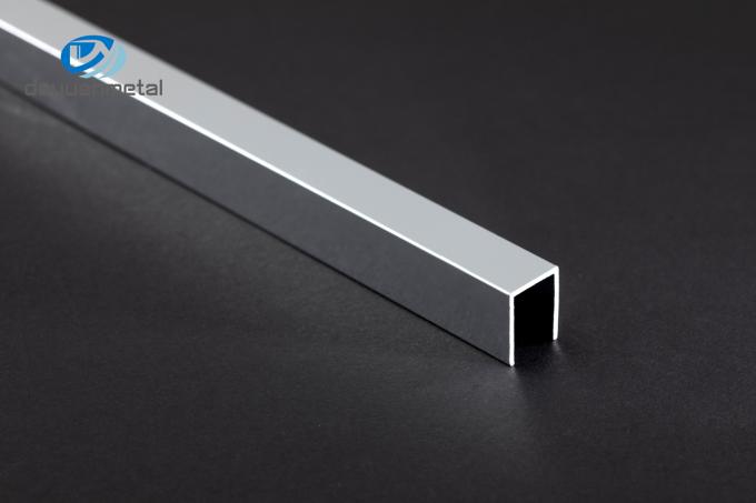 6063 Aluminum U Profiles , Electrophoresis U Shape Aluminum Extrusion