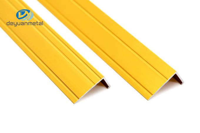 Anodized Aluminium L Profiles Golden Color 2.5m Length Alu6063 Material