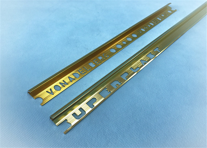 Arc Shape Aluminium Corner Trim Profiles Golden Polishing +-0.15mm ...